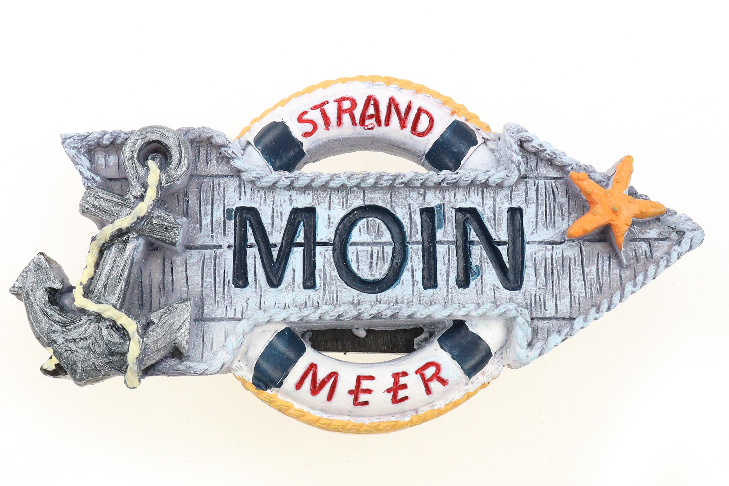 Magnet blauer Pfeil "Moin" mit Rettungsring | Magnete | Norden ...