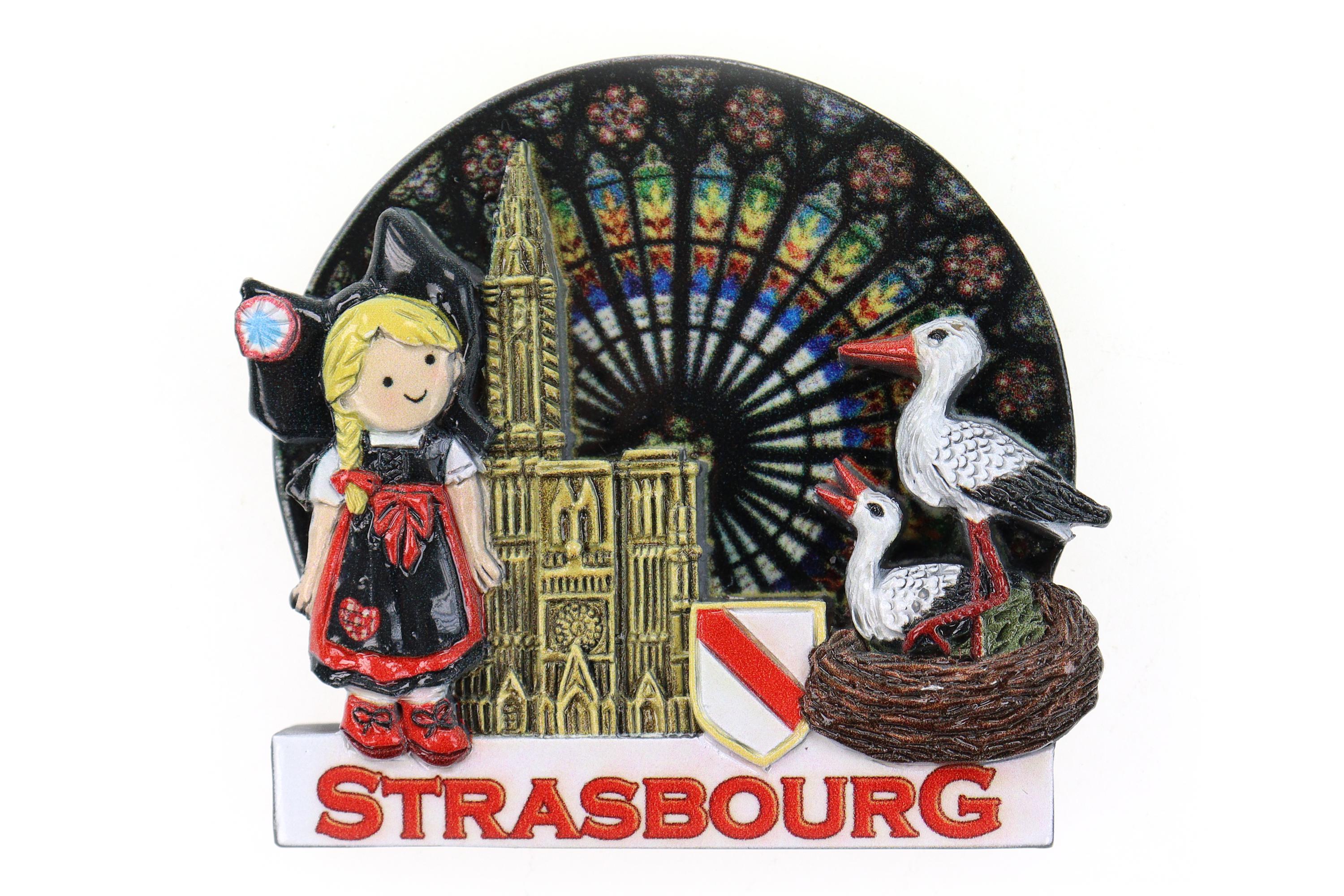 Polymagnet Druck "Strasbourg" Rosace 6,5*0,8*6cm, Glanzlack | Magnete ...