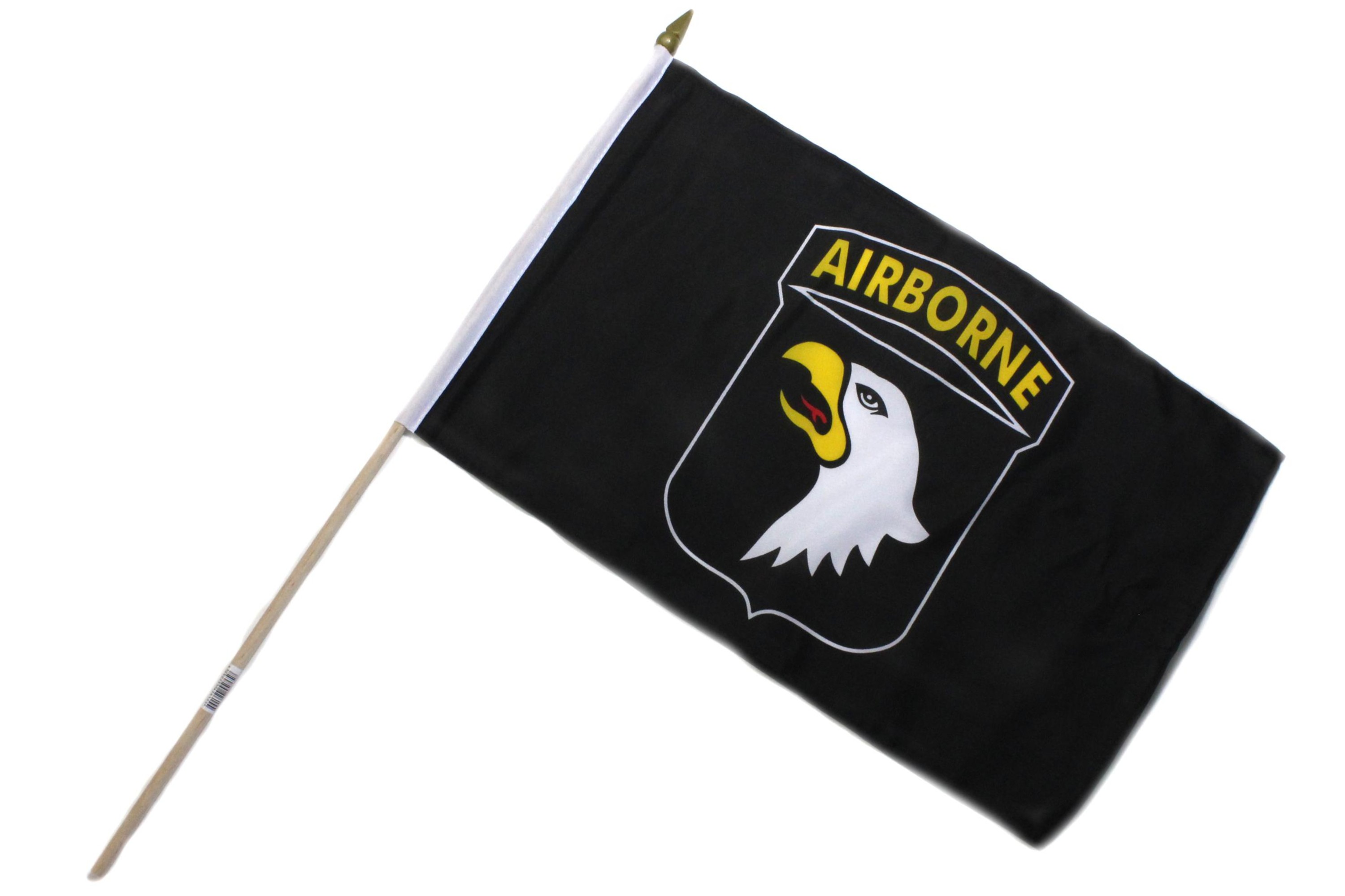 Flagge "Airborne" schwarz doppelt umsäumt, Holzstab 30*45cm | 30x45cm ...