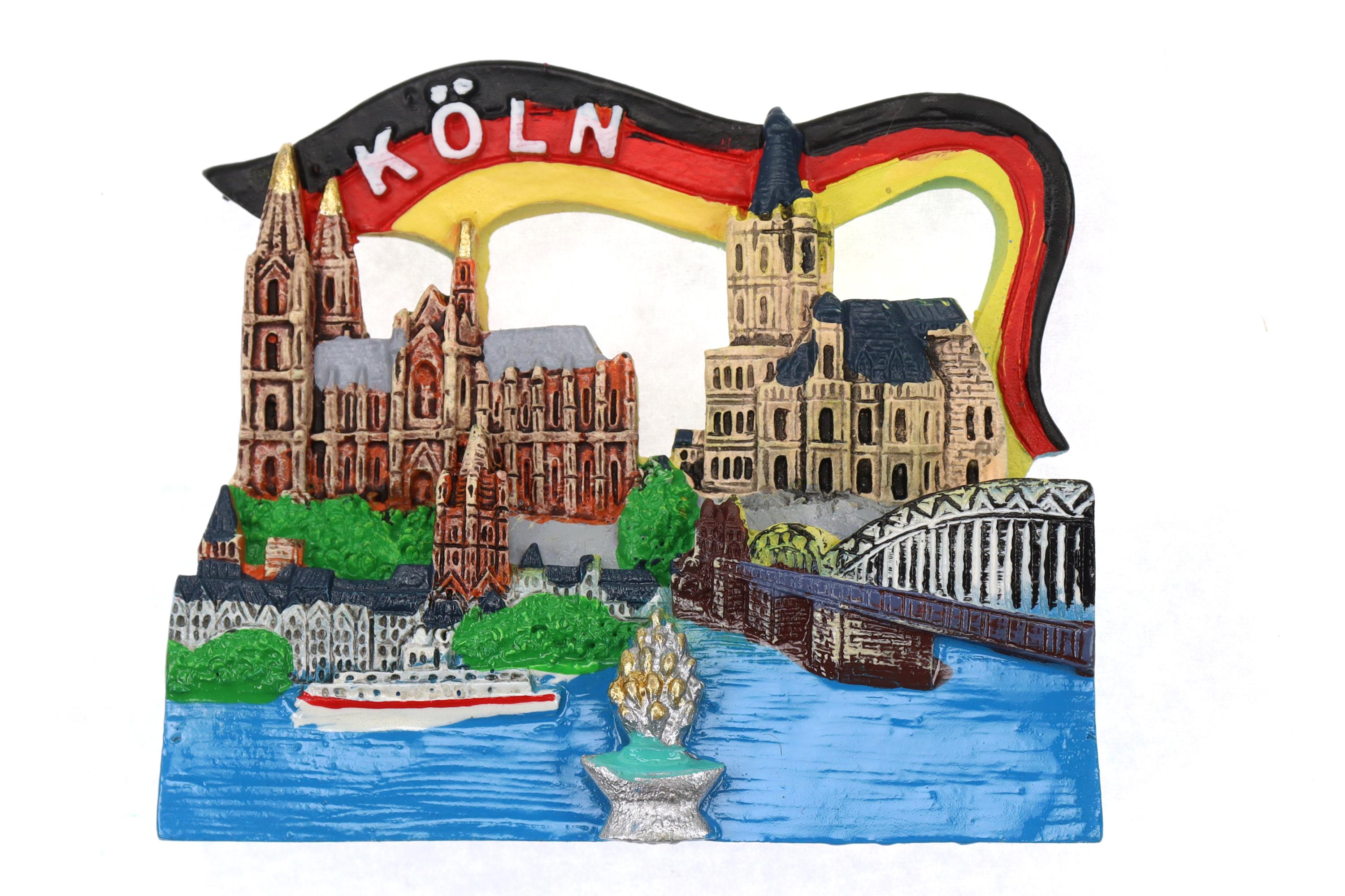 Magnet 3D "Köln" BRD Flagge Farbverlauf | Magnete | Köln | Souvenirs ...