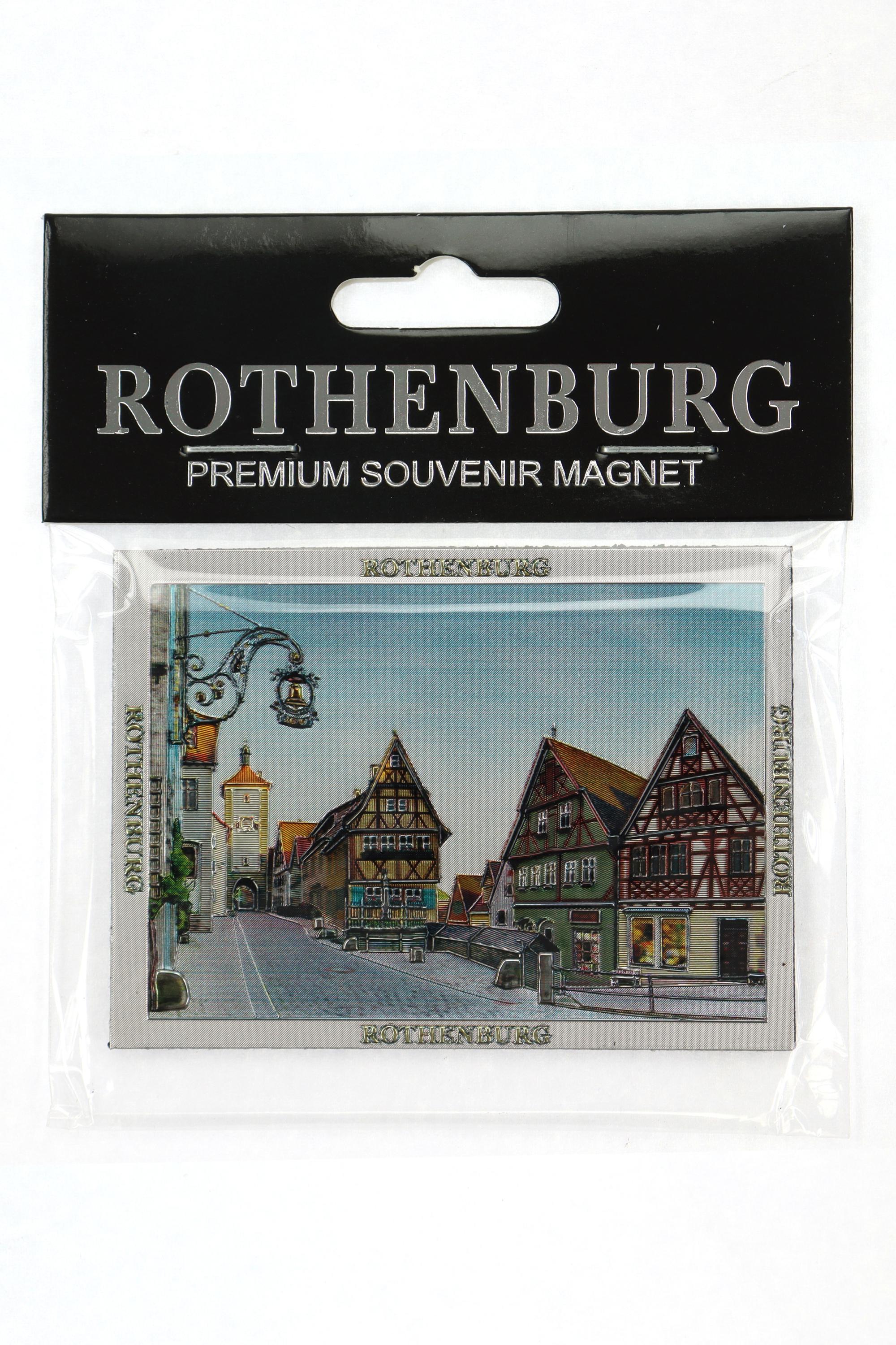 Magnet "Rothenburg", silber geprägt und glitzernd, 7,5x5,5cm | Magnete ...