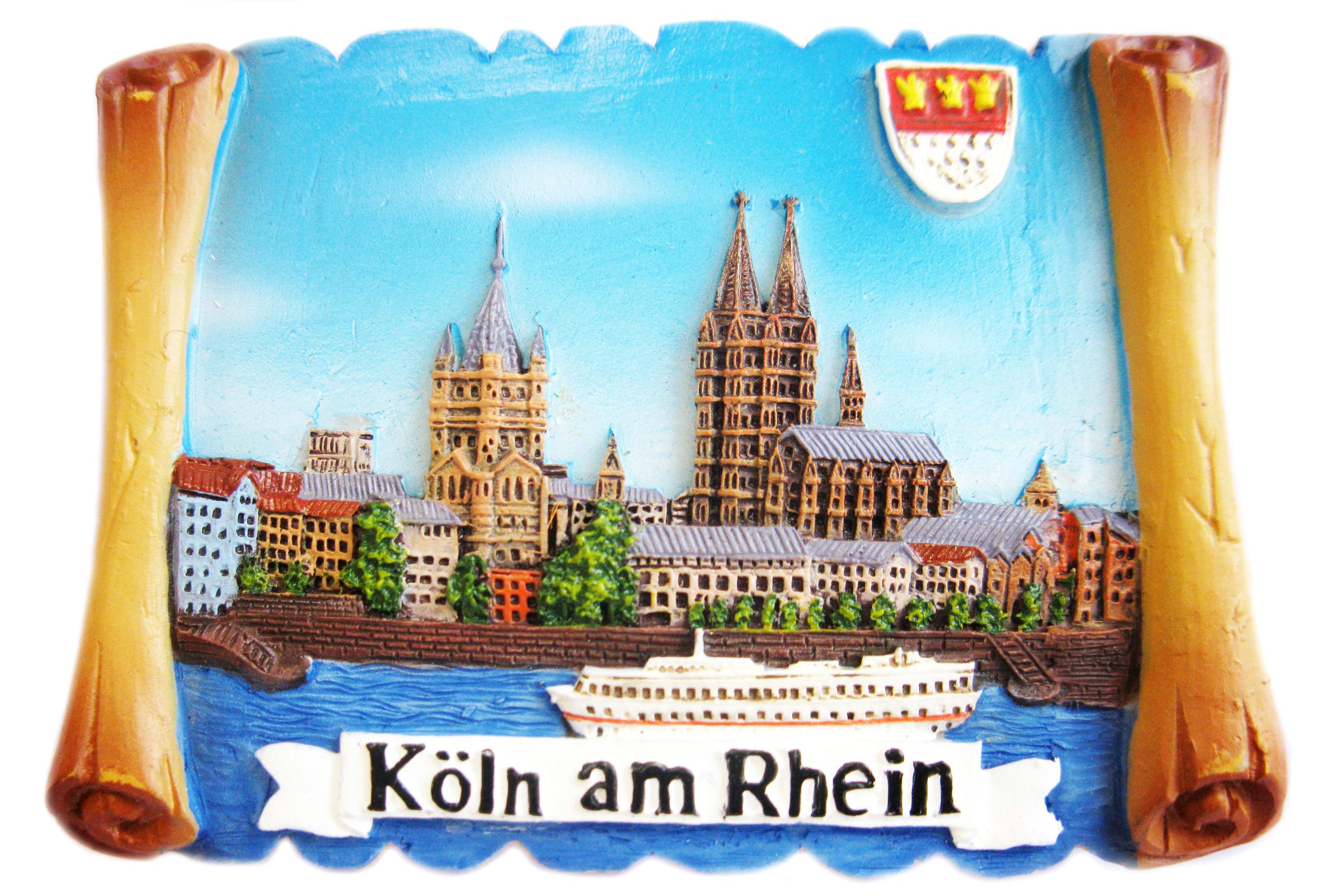 Wandrollenmagnet "Köln am Rhein", H:5cm | Magnete | Köln | Souvenirs ...