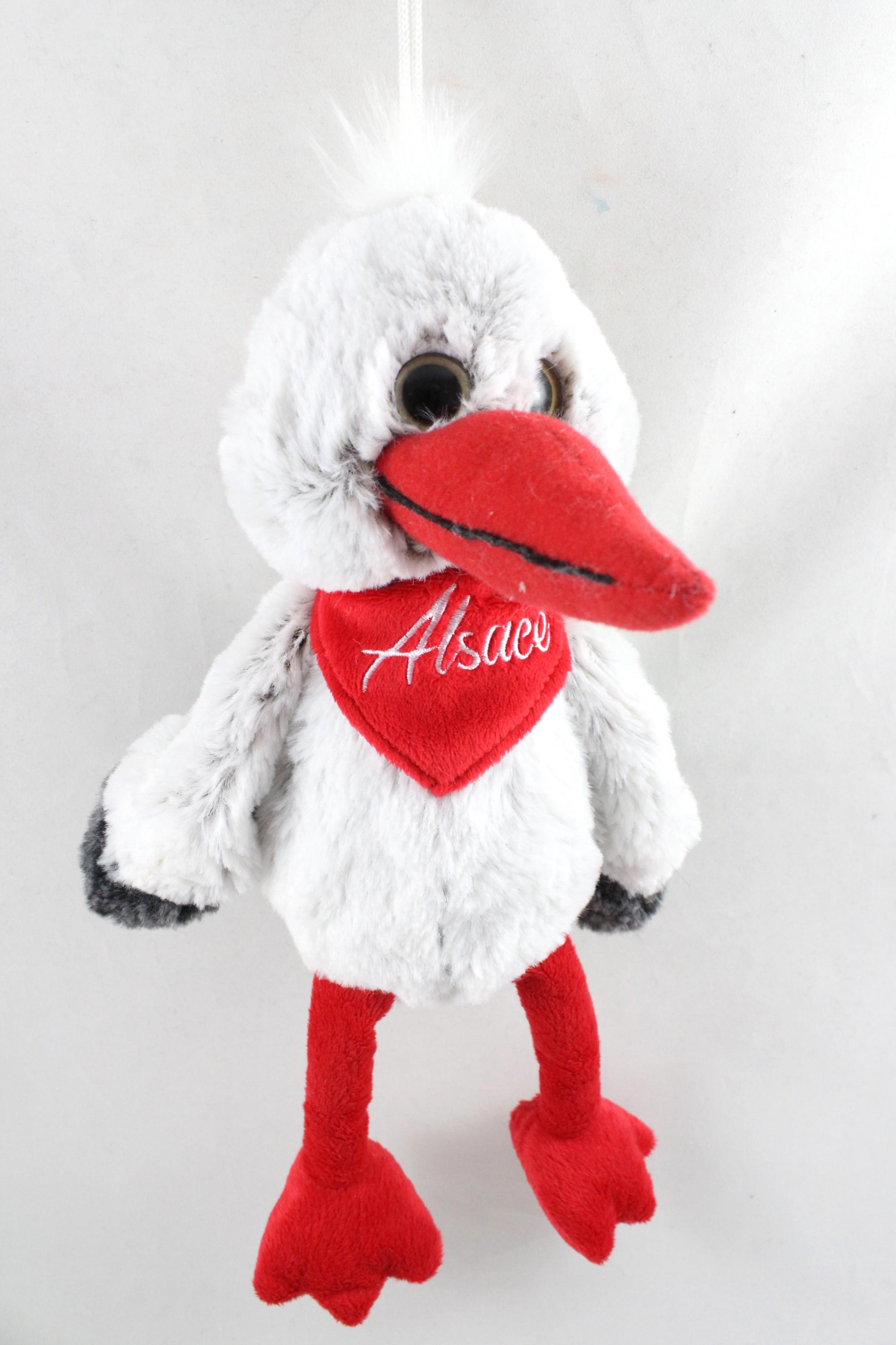 Plüsch Storch mit Schal "Alsace" mit Hänger 33cm | Plüschartikel ...