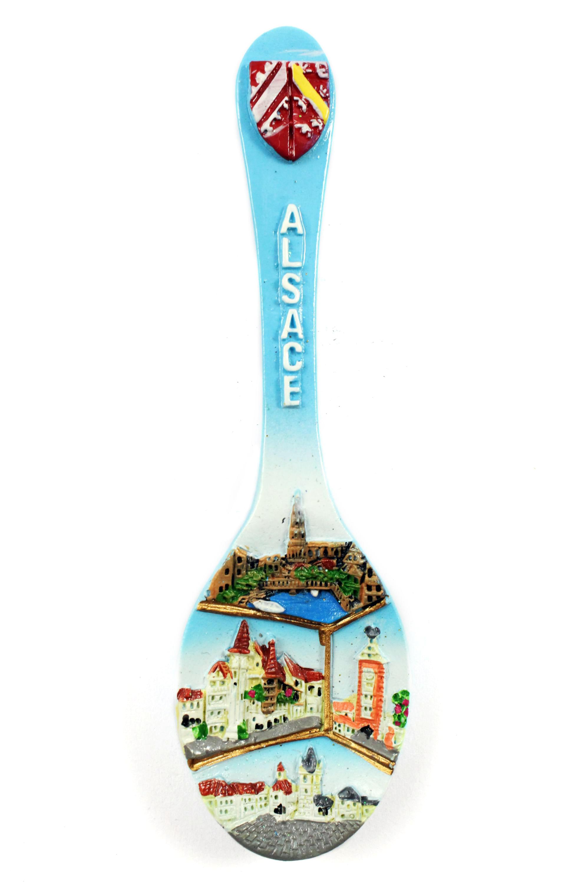 Magnet Löffel aus Poly Alsace mit Wappen mit Glanzlack H.: 12cm ...
