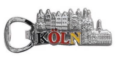 Magnet Köln KMG-001 Flaschenöffner Skyline silber B 9 x H 3,5 cm ...