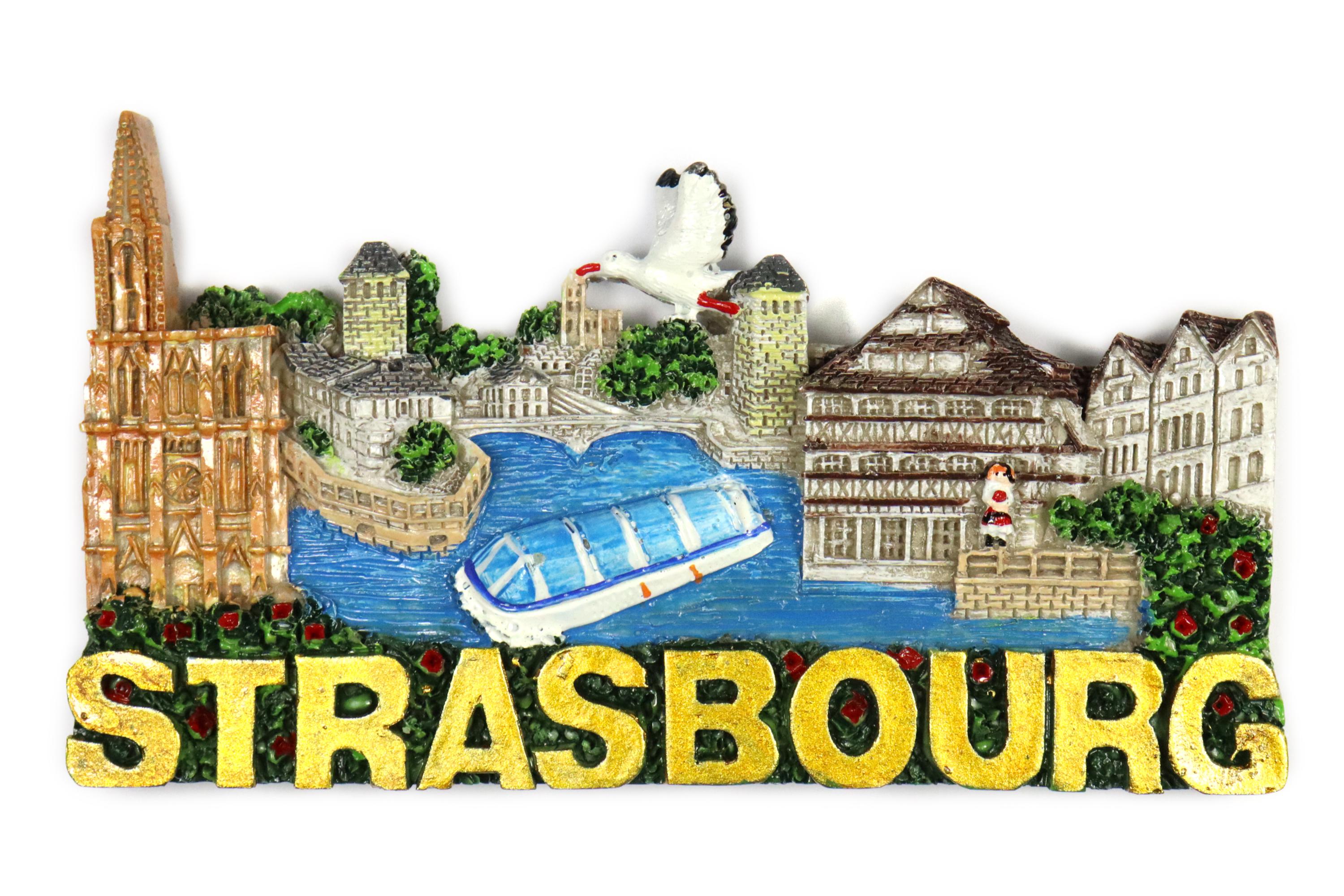 Magnet "Strasbourg" Großbuchstaben gold, Glanzlack, 11,5*6cm | Magnete ...