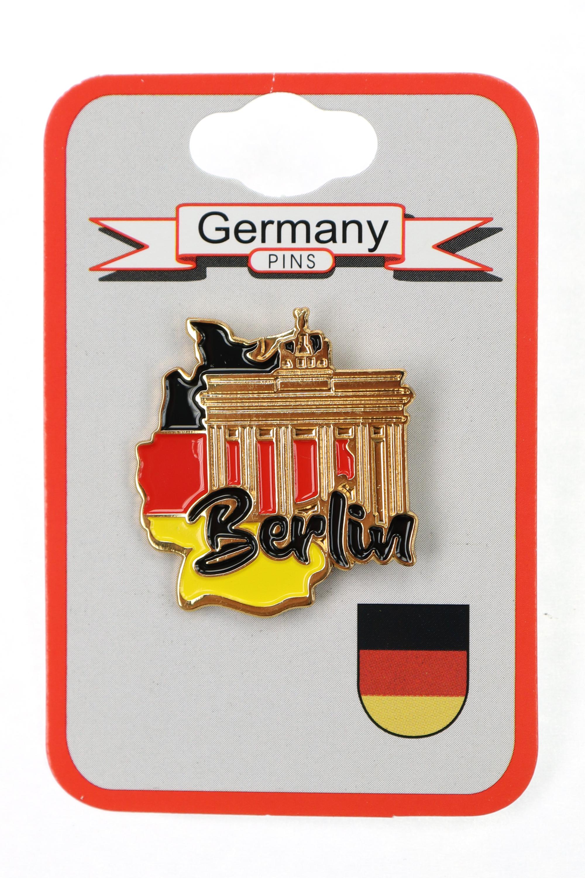 Pin "Berlin" Brandenburger Tor, mit Karte, 2,5cm | Sonstige | Berlin ...
